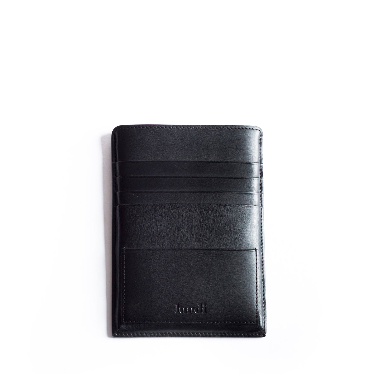 lundi leather Passport Wallet | FLETCHER Black